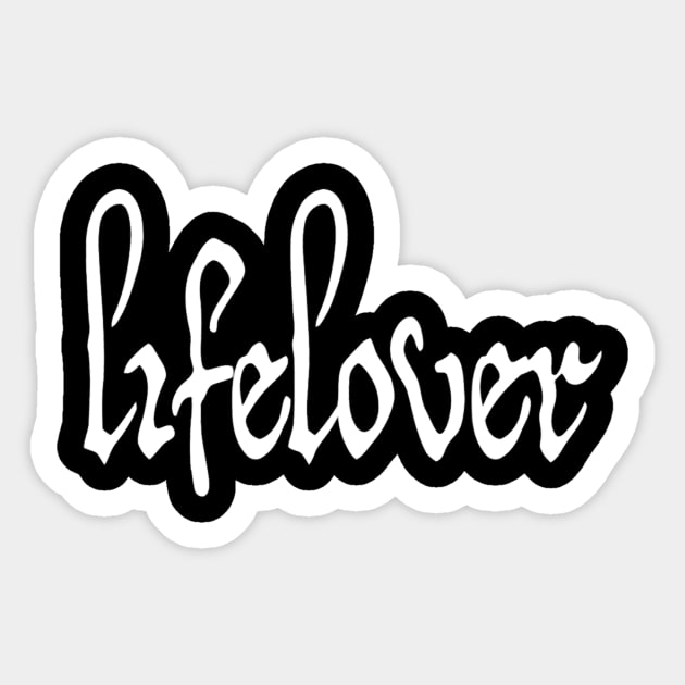 Lifelover White Logo - Lifelover White Logo - Sticker | TeePublic